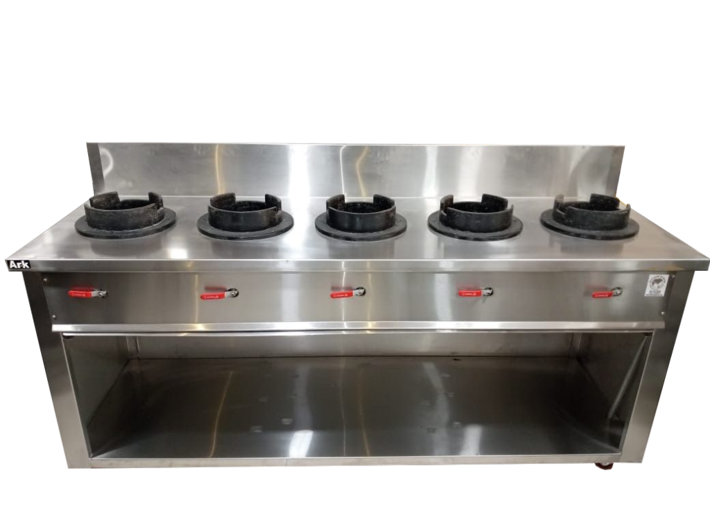 5 Burner Chinese /Kerhai Line Stove - Kitchen Dunya
