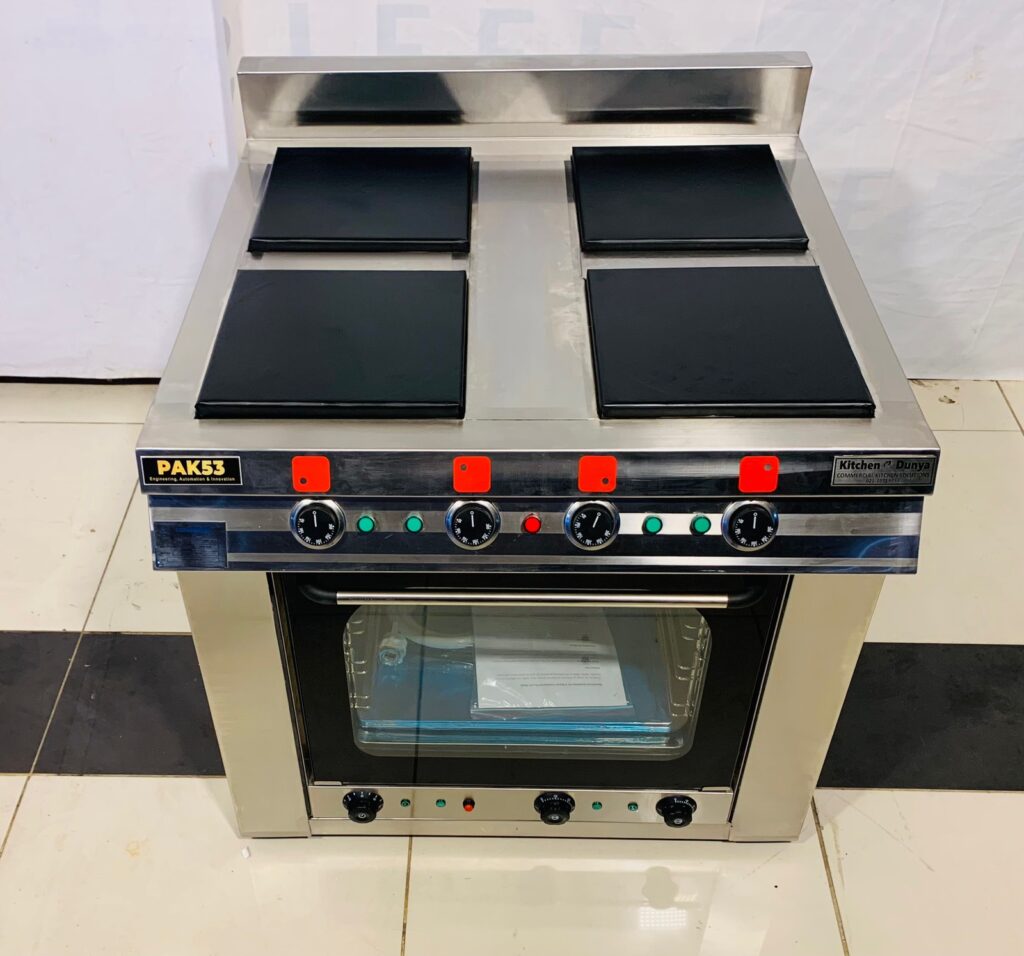 4 Burner Electric Stove with Convection Oven - Kitchen Dunya